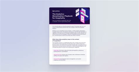 The Analytics Monetization Playbook For Hospitality Gooddata