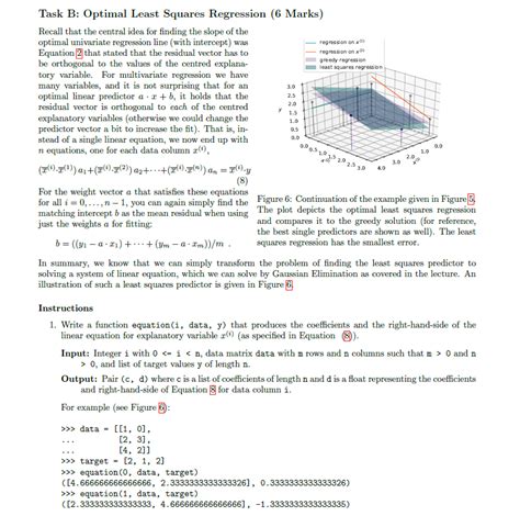 2 write a function least squares predictor data y
