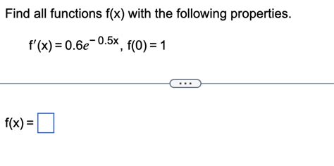 solved find all functions f x with the following
