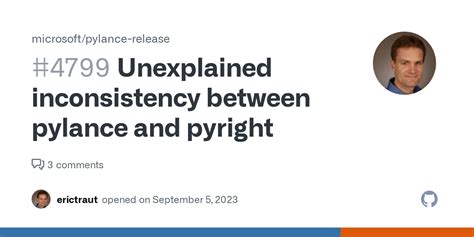 Unexplained Inconsistency Between Pylance And Pyright · Issue 4799