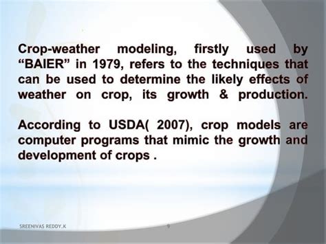Crop Modeling Types Of Crop Growth Models In Agriculture Pptx Agriculture Industries