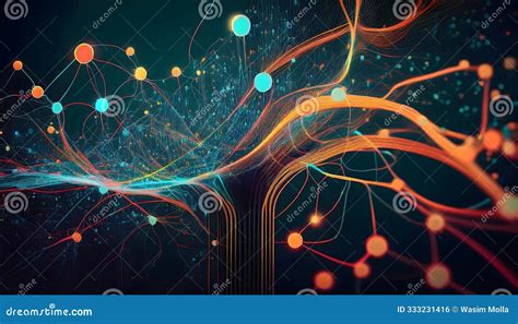 Technology Network Digital Data Flow Artificial Intelligence Data Processing Visualization