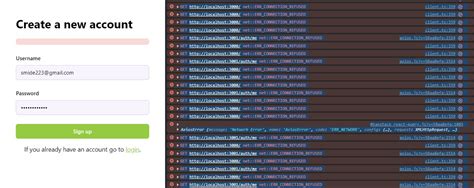 Loginsign Up Error Wasp