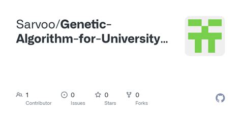 Github Sarvoogenetic Algorithm For University Course Scheduling