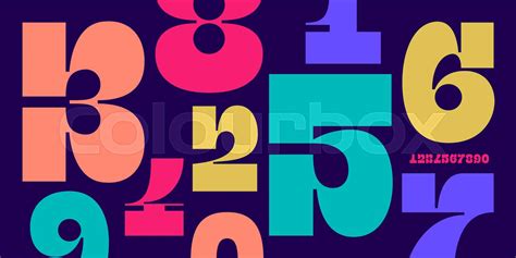 Numeral Font Font Of Number Numeral Modern Fat Style With Colourbox