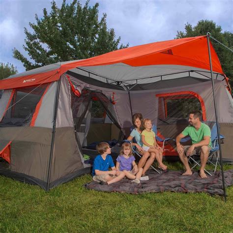 Ozark Trail 16 X 16 Instant Cabin Tent Sleeps 12 552 Lbs Walmart