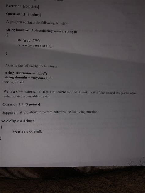 Solved Exercise 1 25 Points Question 11 15 Points A