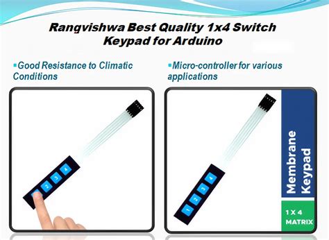 rangvishwa polycarbonate superior quality 1x4 matrix membrane keypad