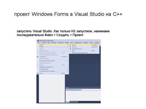 проект Windows Forms в Visual Studio на C