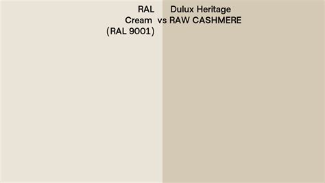 Ral Cream Ral 9001 Vs Dulux Heritage Raw Cashmere Side By Side Comparison