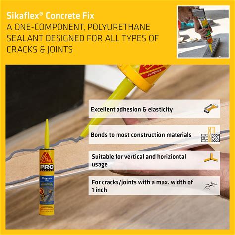 Sikaflex Concrete Fix Limestone Elastic Sealant For Cracks And