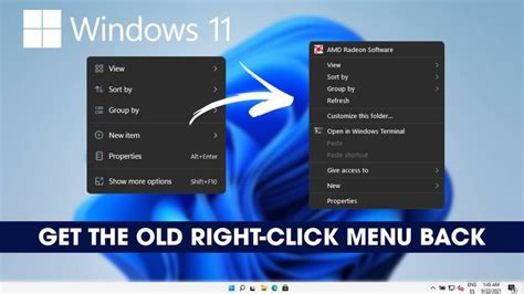 How To Get Back The Old Right Click Menu On Windows Context Menu Windows Old Things Olds