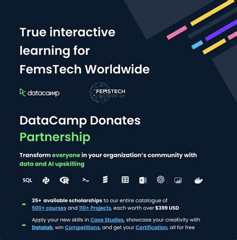 Femstech Worldwide Ev On Linkedin Femstech Datacampdonate Scholarship Dcdonates Datascience