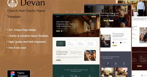 Devan Church And Charity Figma Template Ux And Ui Kits Websites Ft