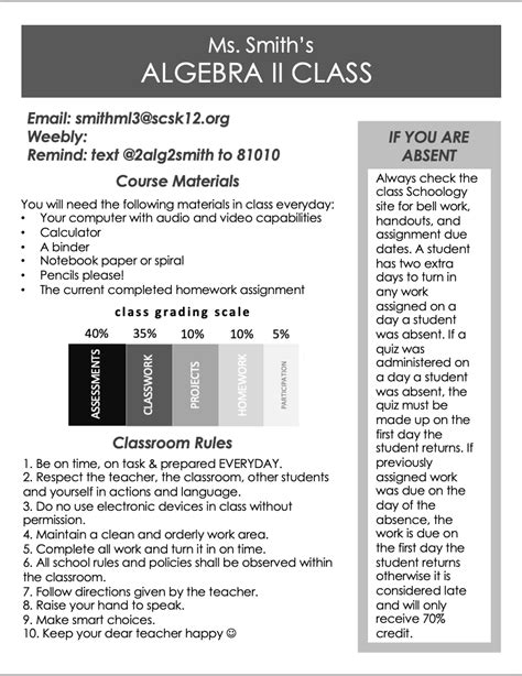 Syllabus A Ms Smith