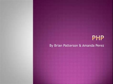 Ppt Php Powerpoint Presentation Free Download Id8978755