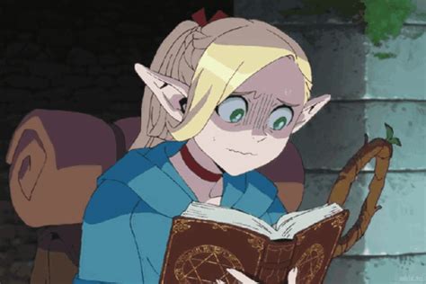 Delicious In Dungeon Marcille Searching Book Spell Gif Delicious In Dungeon Marcille Searching