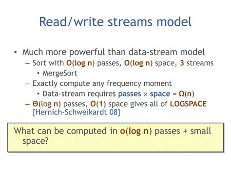 ppt lower bounds for read write streams powerpoint presentation