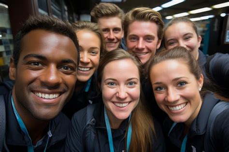 Premium Photo Successful Team Dynamics In A Corporate Setting