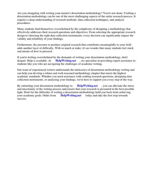 master dissertation methodology example pdf methodology thesis