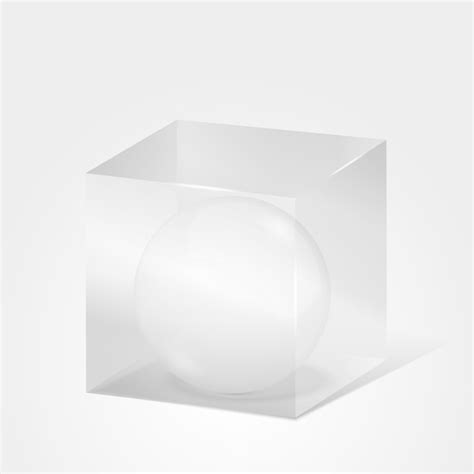 premium vector sphere in cube