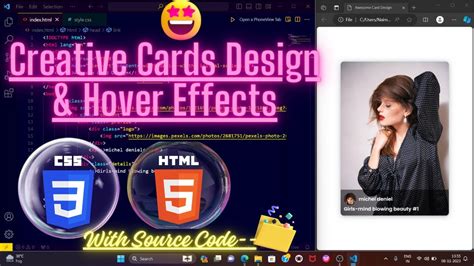 Creative Card Hover Effects Html And Css Tutorial Design Website Youtube