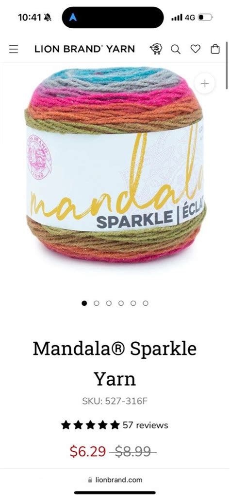 Acrylic Sparkle Cake Yarn Mandala Lion Brand Hobbies And Toys