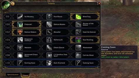 Havoc Demon Hunters Receive Nearly Full Talent Tree In Latest Legion Alpha Build