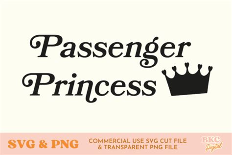 Passenger Princess Trendy Svg And Png Graphic By Bykirstcodigital · Creative Fabrica