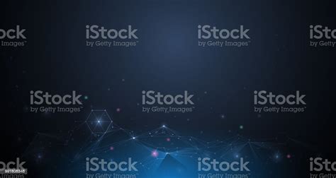 Vector Design Network Communication Technology On Dark Blue Background Stock Illustration