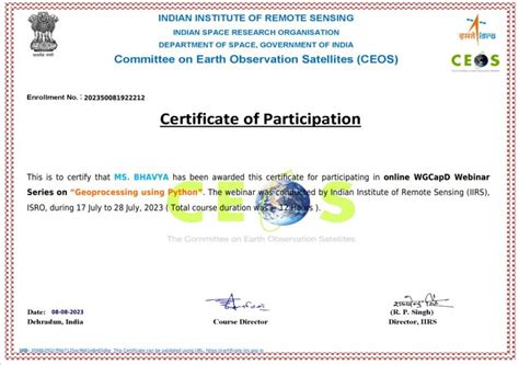 bhavya kumari on linkedin geoprocessing python iirs