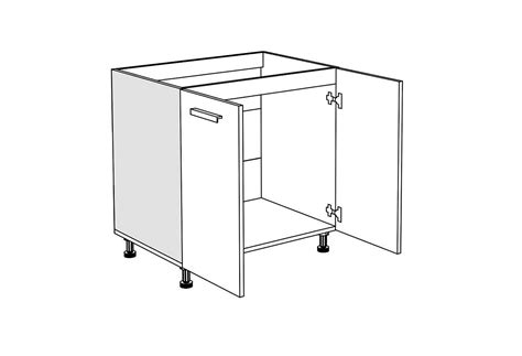 Кухненски шкаф долен за мивка In D80 S дъб артизан • Модулна кухня In дъб артизан • Мебели Монема