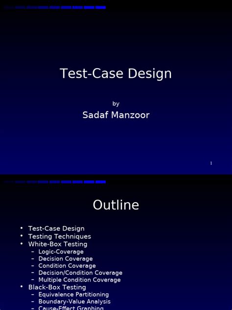 Test Case Design Pdf