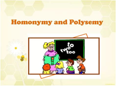 Ppt Homonymy And Polysemy Powerpoint Presentation Free Download Id