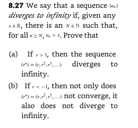 Solved We Say That A Sequence An Diverges To Infinity Chegg