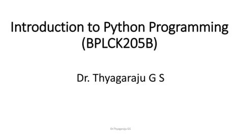 Module1pptpdf Introduction To Python Programing Pdf