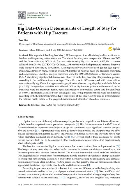 Pdf Big Data Driven Determinants Of Length Of Stay For Patients With