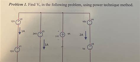 Solved Problem 1 ﻿find Vx ﻿in The Following Problem Using