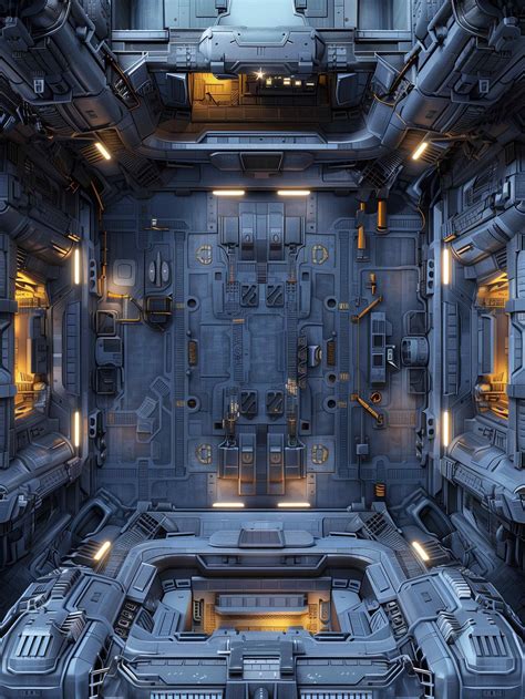 Spaceship Battlemaps Dnd Maps Sci Fi Modern Gridded Maps Star Wars Maps Ttrpg Maps