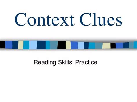PPT Context Clues PowerPoint Presentation Free Download ID