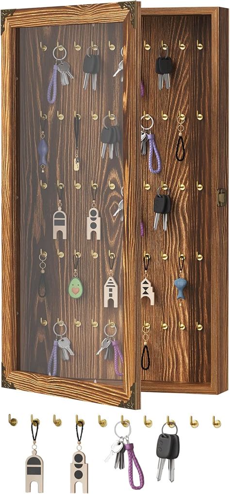 Bimiti Wall Mounted Keychain Display Case 5 Tier