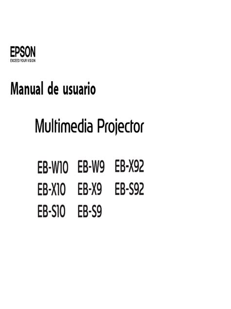 Guiausuarioepson Eb X9 Pdf Usb Control Remoto