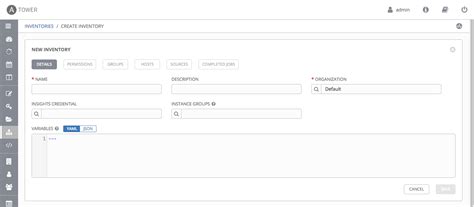 8 Create A New Inventory And Add It To The Organization — Ansible