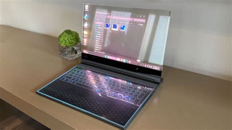 Lenovo Shows Off A Concept Laptop With A Transparent Micro Led Display At Mwc And Is Making