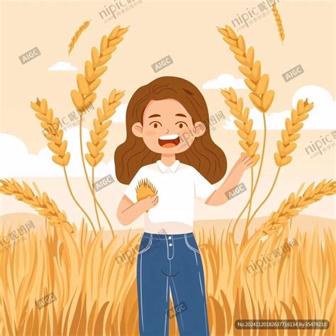 Ai创作图小麦产品插画 抱麦穗的农民秋收 水稻小麦插画 收割青稞插画 大米丰收形象插画 小麦包装插画 抱稻穗的女孩 丰收季节人物 青稞插画 小麦种植插画 扬谷丰收插画 抱麦穗的人 收割小麦插画