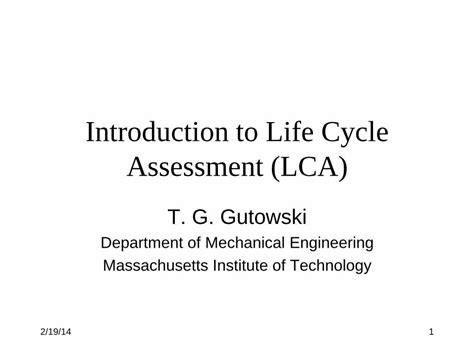 Pdf Introduction To Life Cycle Analysis Lca 2813