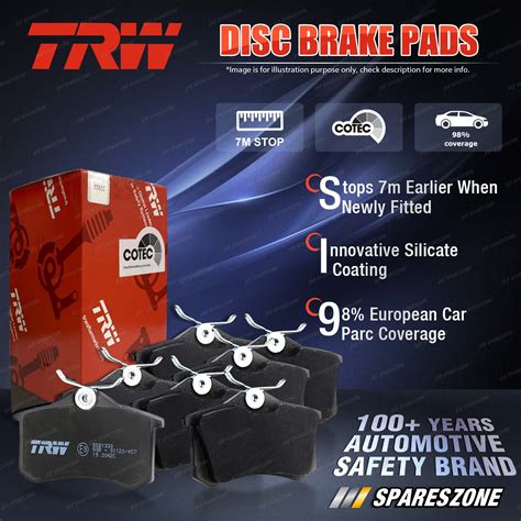 8 Pcs Front Rear Trw Disc Brake Pads For Mitsubishi 3000gt 30l 692 On