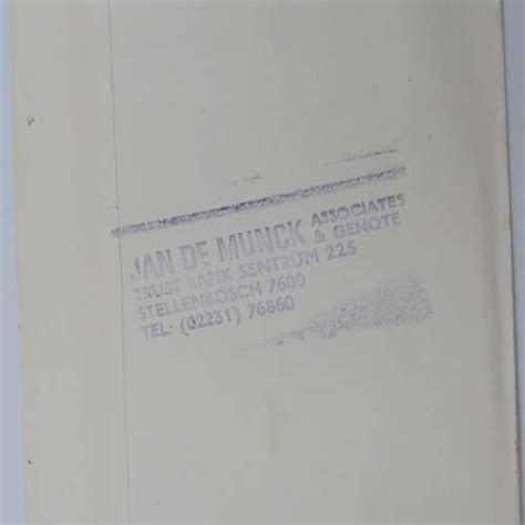 Other South African 1988 Letter Sent By Jan De Munck To An Address In