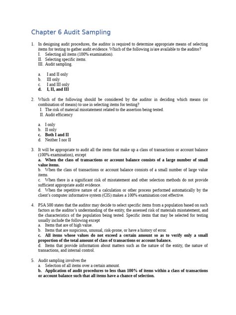 Sampling Pdf Sampling Statistics Audit