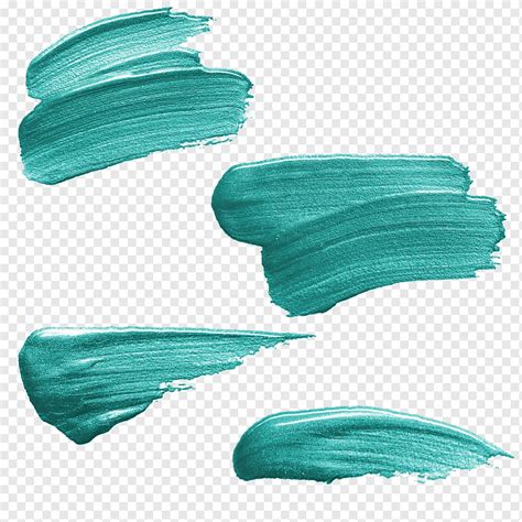 페인트 선 아크릴 오일 청록 브러쉬 페인트 색 페인트 브러시 다채로운 팔레트 Png Pngwing